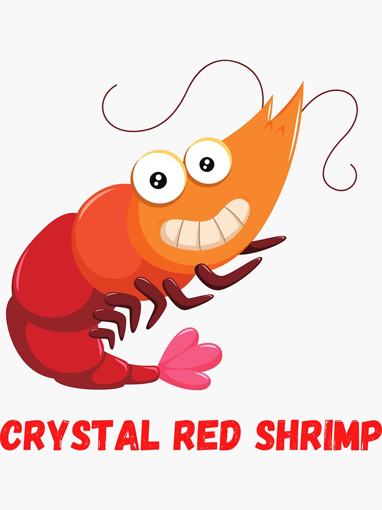 " crystal red shrimp" Sticker for Sale by kmf1313 | Redbubble