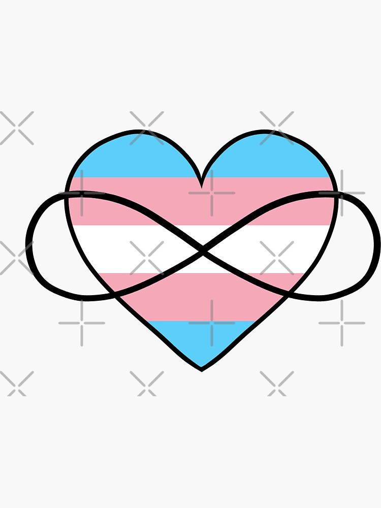 "Trans Polyamorous Heart" Sticker for Sale by cheriimallow | Redbubble