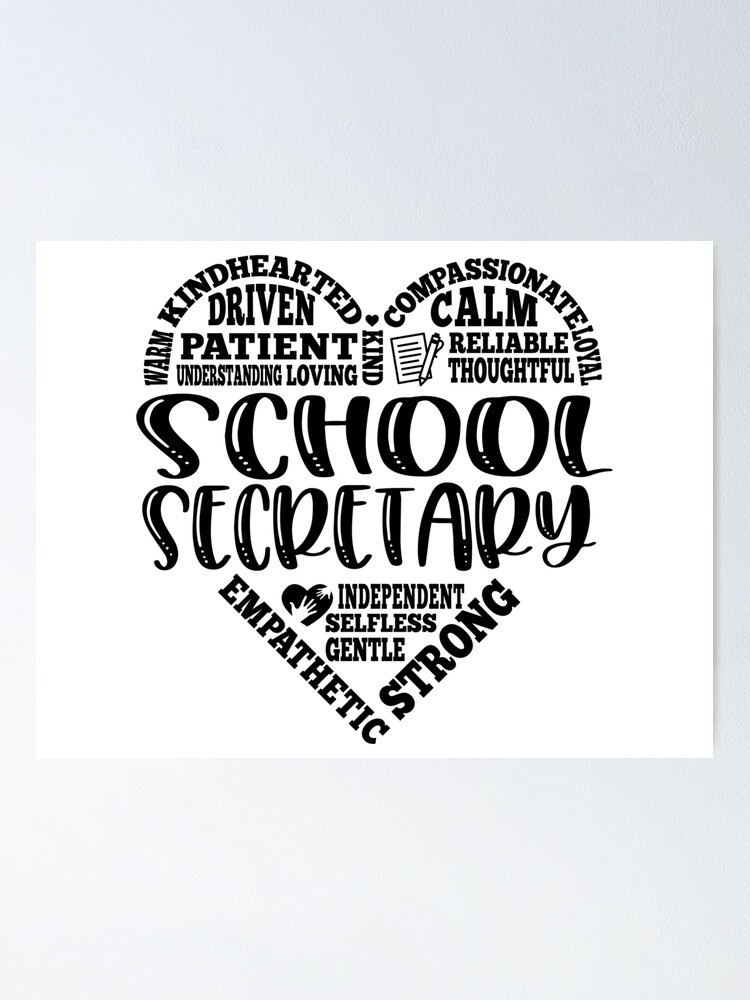 "School secretary, office assistant" Poster for Sale by brackerdesign ...