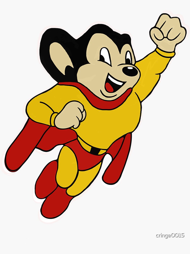 "Mighty Mouse cartoon " Sticker for Sale by cringe0015 | Redbubble