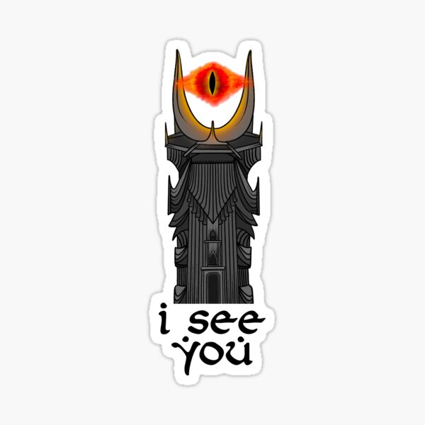 "Evil eye tower, I see you." Sticker for Sale by SplendidArt | Redbubble