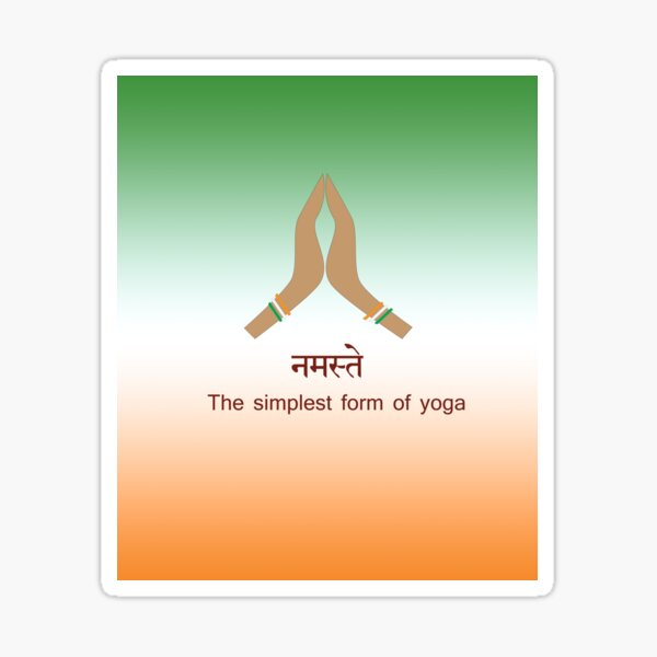 "Namaste" Sticker by sriarts | Redbubble