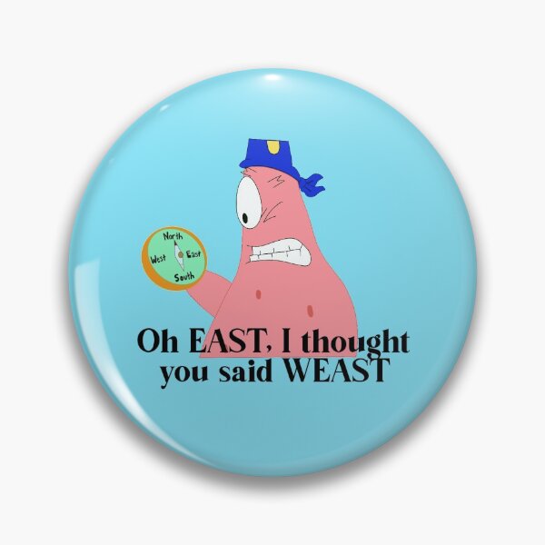 "Patrick Star from Spongebob Weast" Pin for Sale by sambehrens | Redbubble
