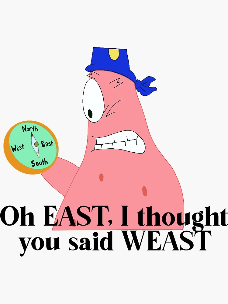 "Patrick Star from Spongebob Weast" Sticker for Sale by sambehrens ...