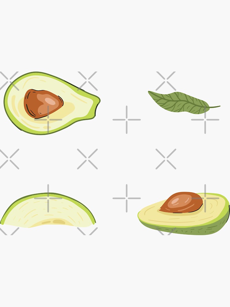 "Avocado sticker, avocado stickers, vegan sticker, vegetable sticker ...