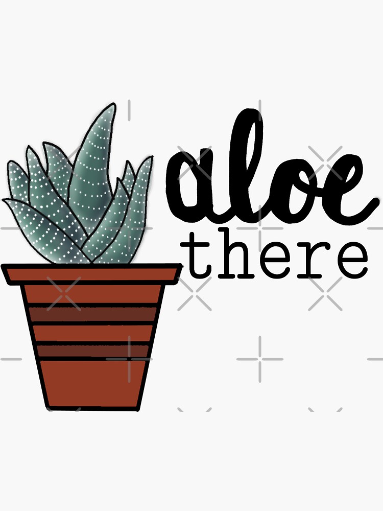 ""Aloe There"" Sticker for Sale by ashlynnsalley | Redbubble