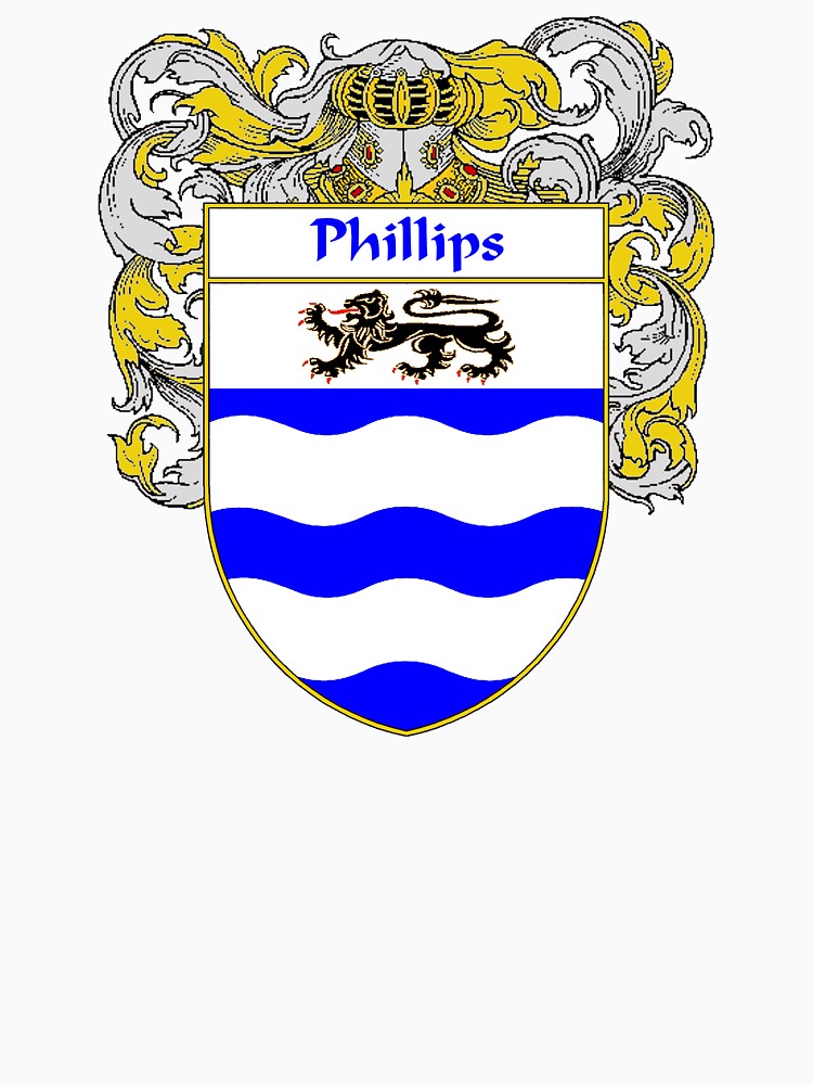 "Phillips Coat of Arms / Phillips Family Crest" T-shirt by IrishArms ...