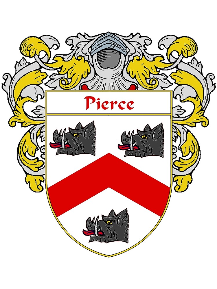 "Pierce Coat of Arms / Pierce Family Crest" Framed Art Print for Sale ...