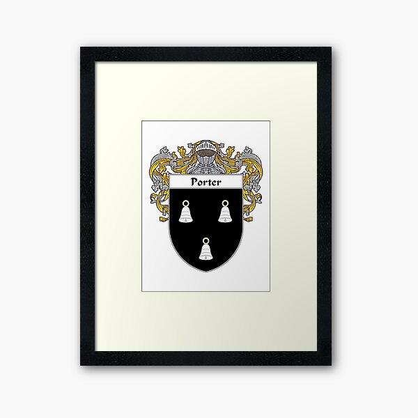 "Porter Coat of Arms / Porter Family Crest" Framed Art Print for Sale ...