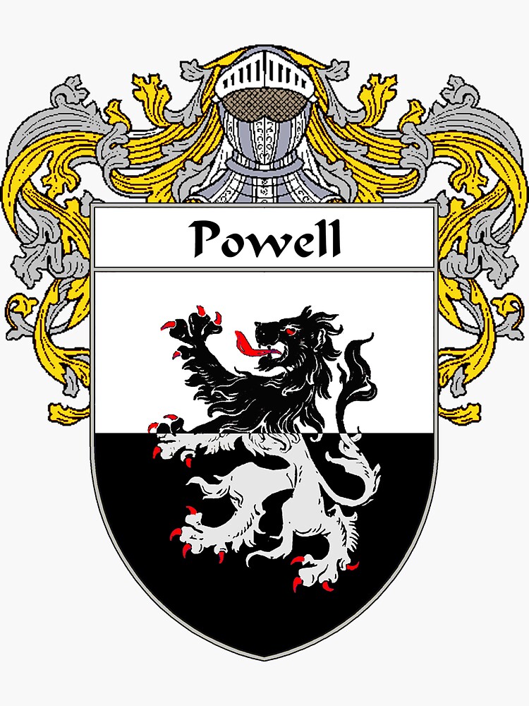 "Powell Coat of Arms / Powell Family Crest" Sticker for Sale by ...
