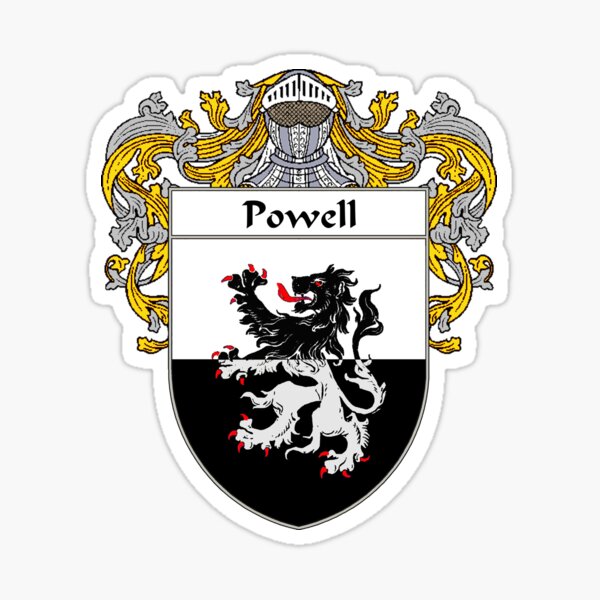 "Powell Coat of Arms / Powell Family Crest" Sticker for Sale by ...