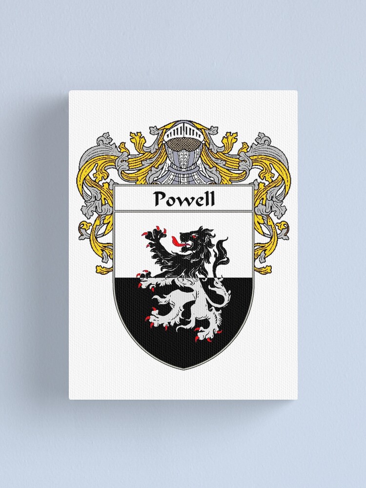 "Powell Coat of Arms / Powell Family Crest" Canvas Print for Sale by ...