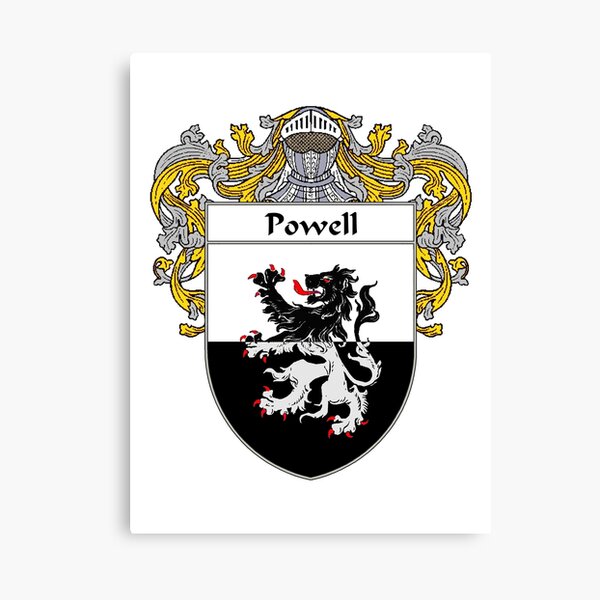 "Powell Coat of Arms / Powell Family Crest" Canvas Print for Sale by ...