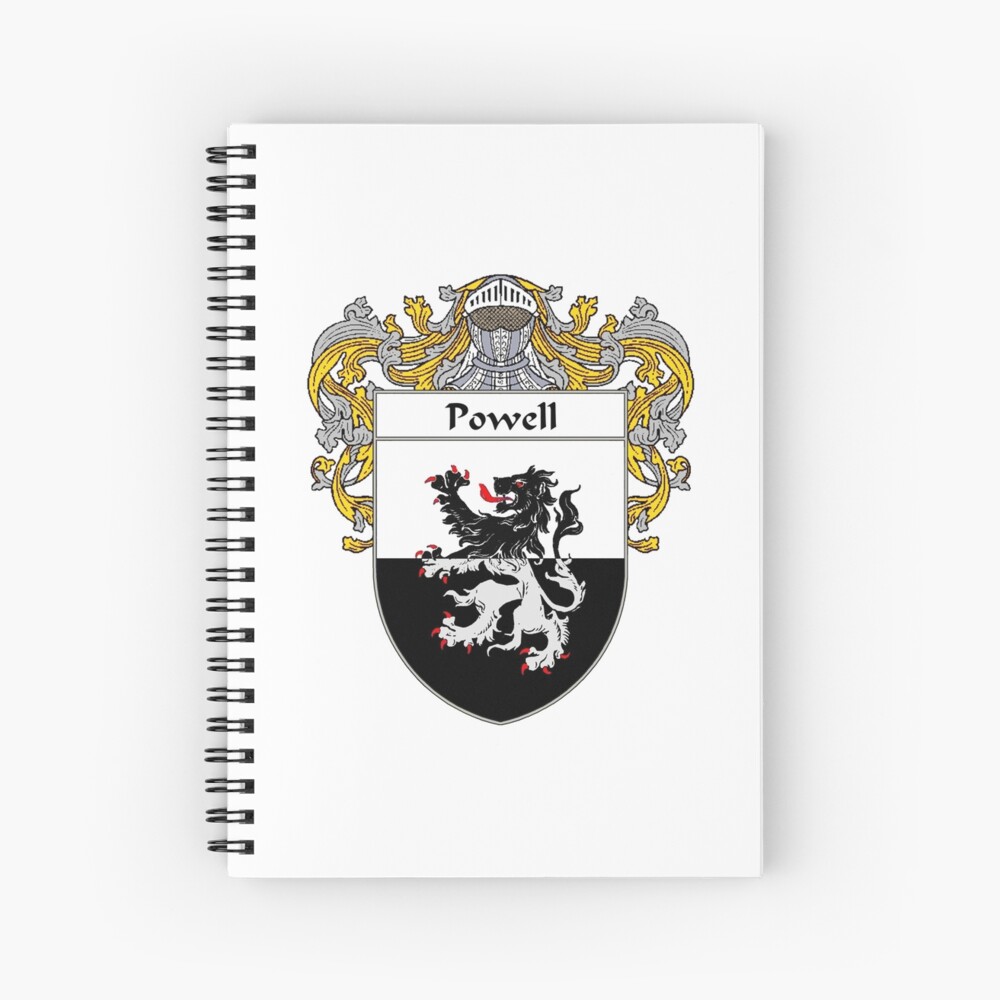 "Powell Coat of Arms / Powell Family Crest" Spiral Notebook for Sale by ...