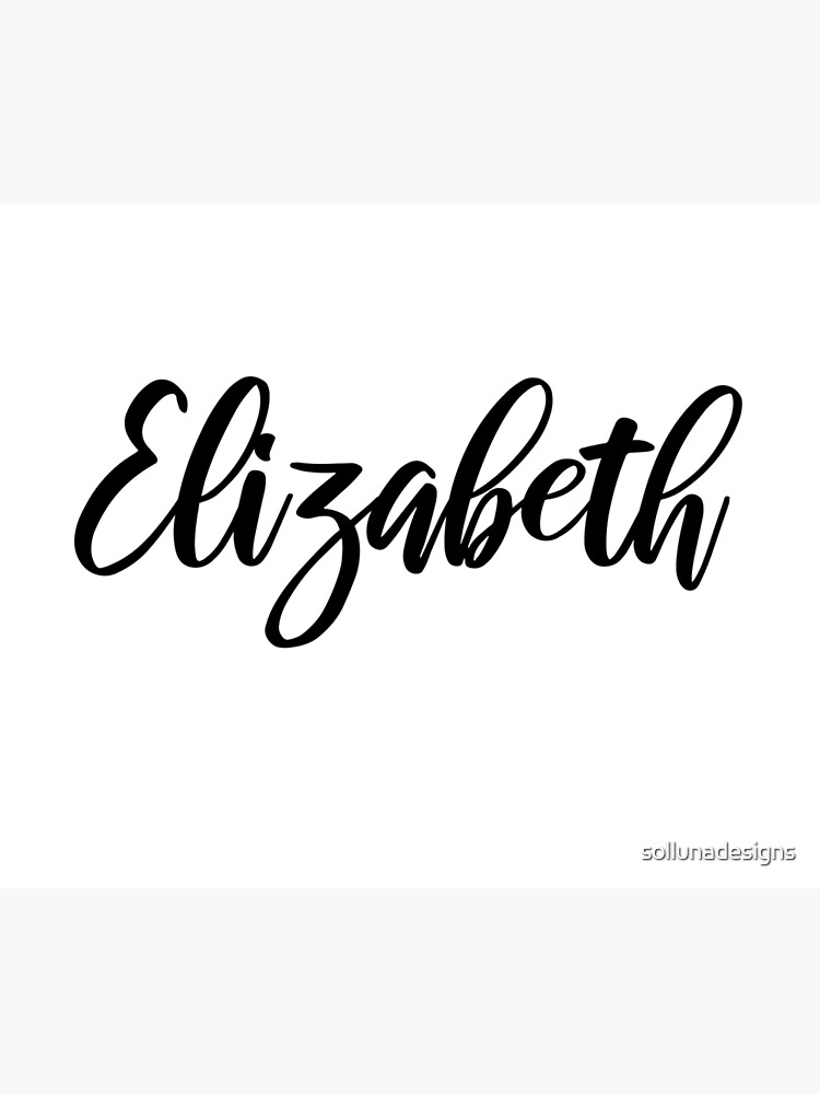 "Elizabeth name handwriting calligraphy" Photographic Print for Sale by ...