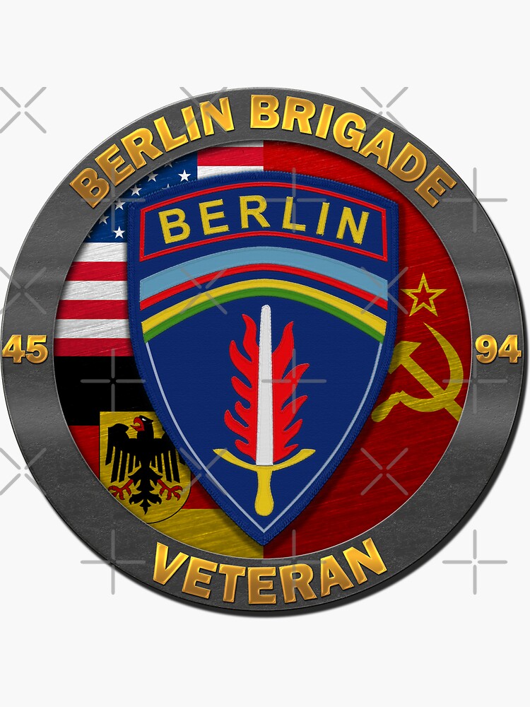 "Berlin Brigade Veteran" Sticker for Sale by Osprey34 | Redbubble