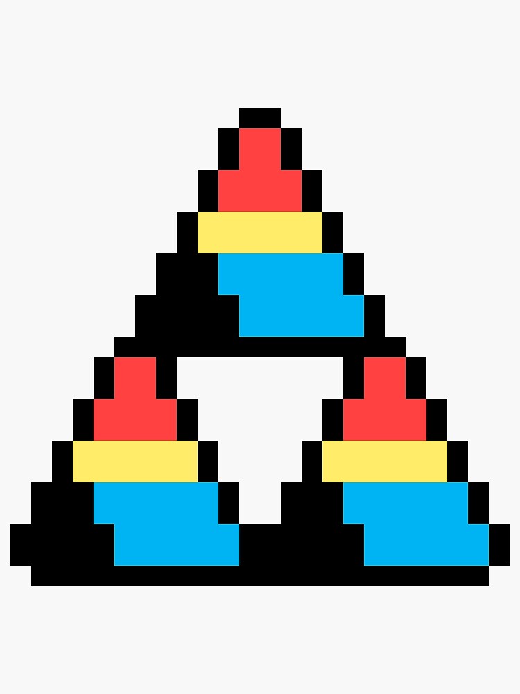 "Pixel Pride Polyamorous Triangles" Sticker for Sale by SOCPride ...