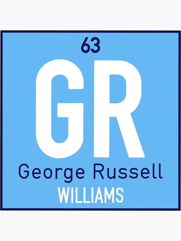 "George Russell #63 Sticker" Sticker for Sale by vivif87 | Redbubble