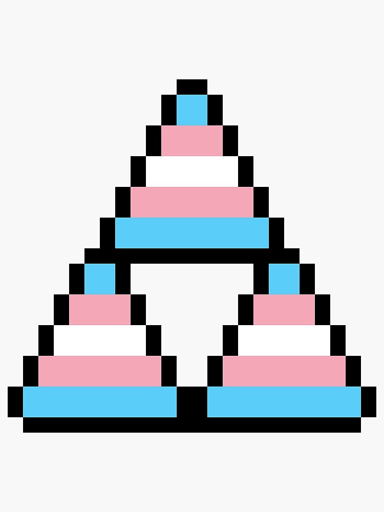 "Pixel Pride Trans Triangles" Sticker for Sale by SOCPride | Redbubble
