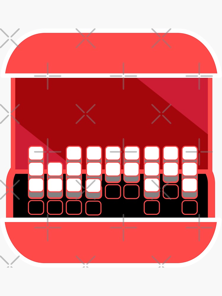 "WPM Keyboard Illustration - red" Sticker for Sale by KDEEServices ...