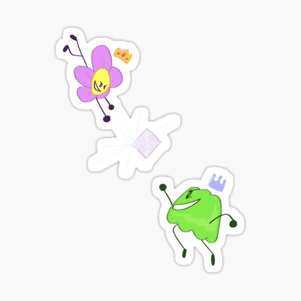 "Battle For BFB - Flower and Gelatin" Sticker for Sale by spaciia ...