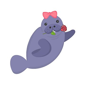 "Barbara manatee " Sticker for Sale by Charding4 | Redbubble