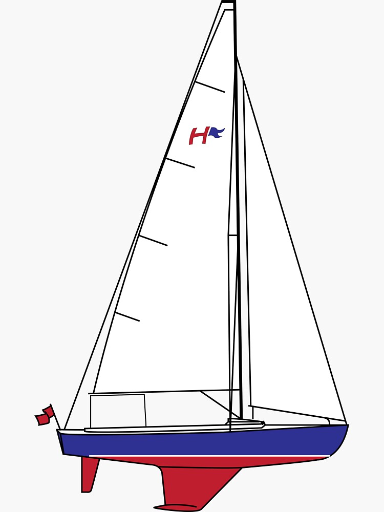 "Harbor 20 Sailboat" Sticker for Sale by CHBB | Redbubble