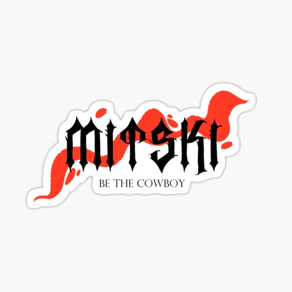 "Metal Mitski Be the Cowboy Design" Sticker by royalbloodtea | Redbubble