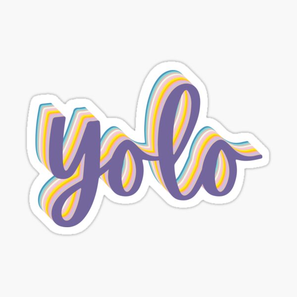 "YOLO, aesthic, indie aesthetic" Sticker by sanchidora26 | Redbubble