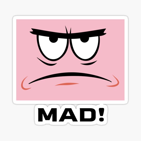 "Angry Cartoon Face" Sticker for Sale by ShinteRD | Redbubble