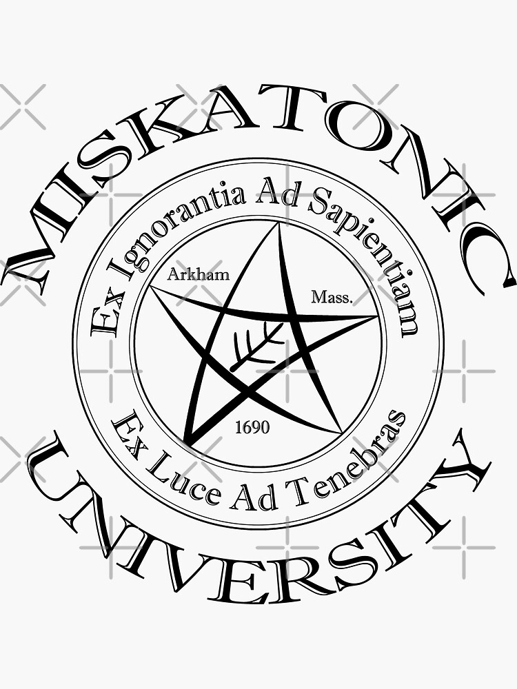 Pegatina «Logotipo de la Universidad Miskatonic» de AtlantianKing ...