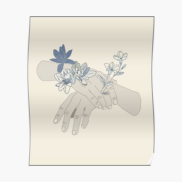 "Self care - hand and flower " Poster for Sale by TrishaTaller | Redbubble