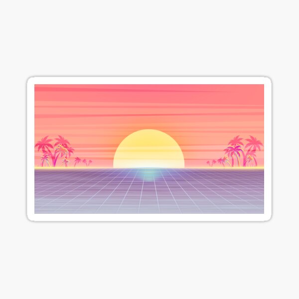 "Vaporwave" Sticker by Thomac | Redbubble