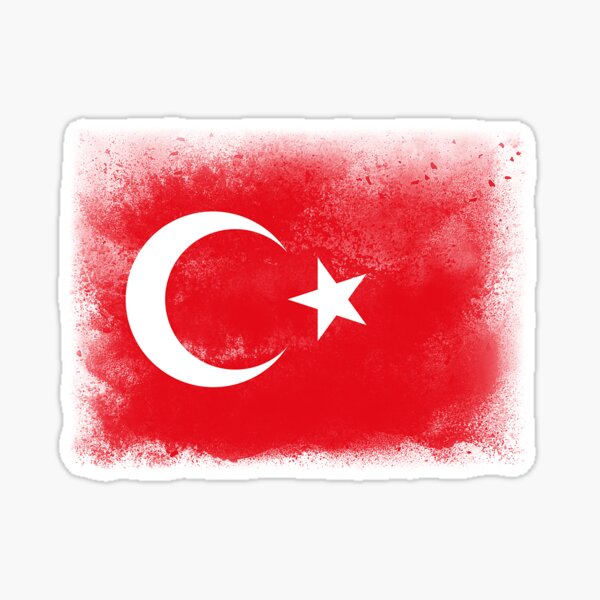 "turkey flag" Sticker for Sale by psychoshadow | Redbubble