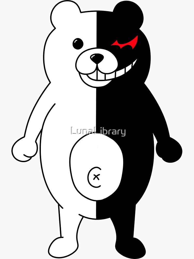 "Monokuma" Sticker for Sale by LunaLibrary | Redbubble