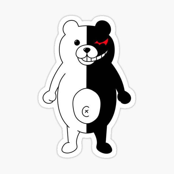 "Monokuma" Sticker for Sale by LunaLibrary | Redbubble