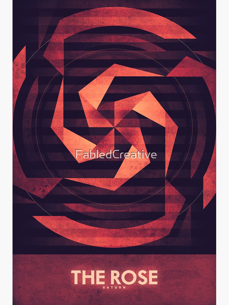 "Saturn | The Rose | Space Art " Sticker for Sale by FabledCreative ...