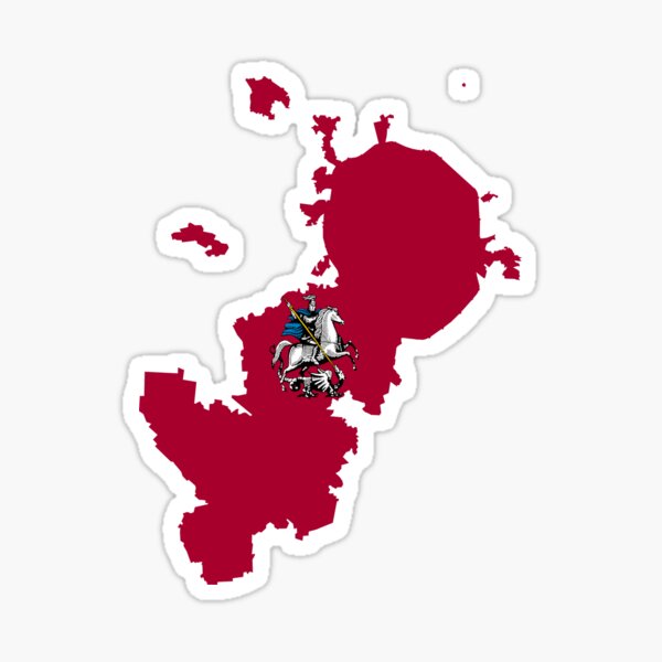 "Flag Map of Moscow" Sticker by abbeyz71 | Redbubble