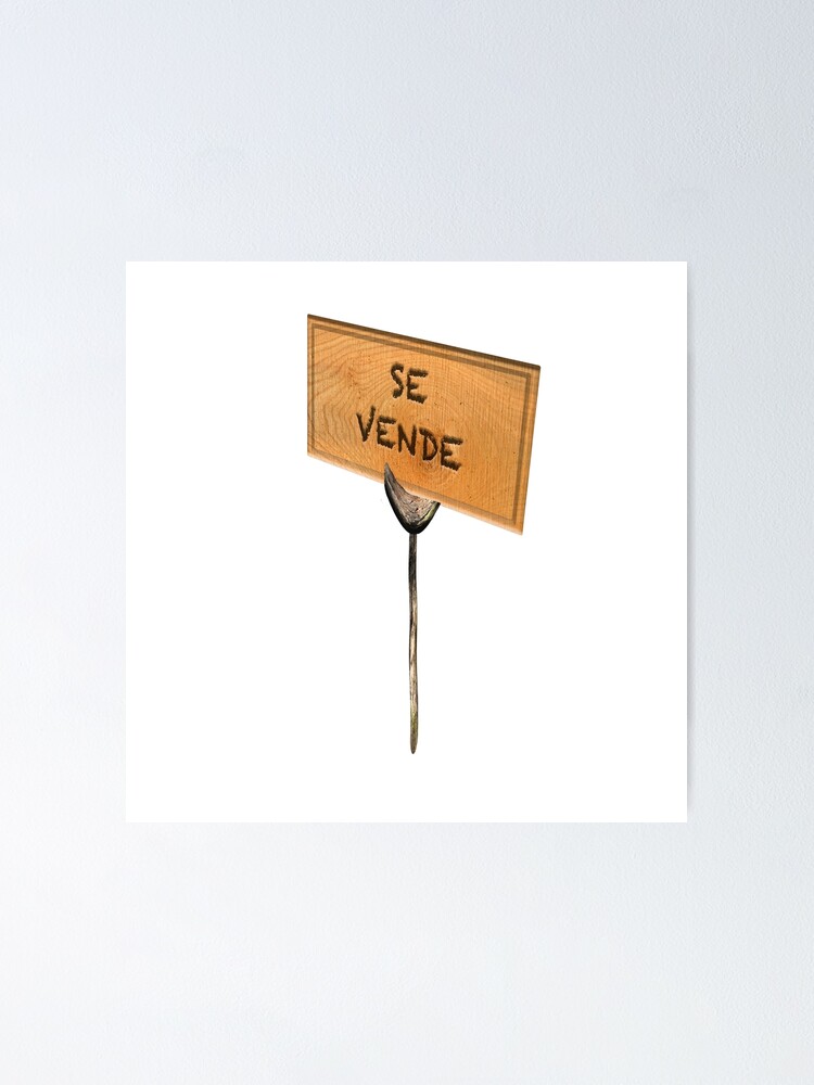 "Dibujos animados para letrero “se vende”" Poster for Sale by funkyworm ...
