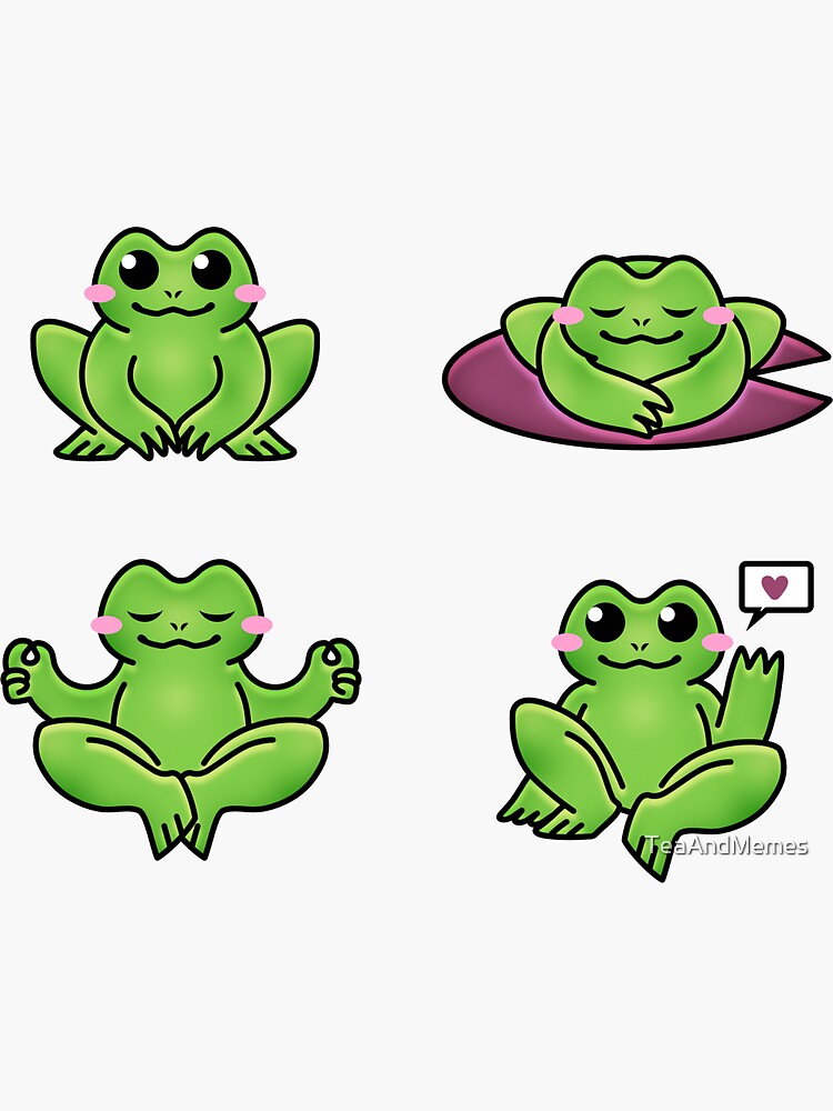 "Small Frogs" Sticker by TeaAndMemes | Redbubble