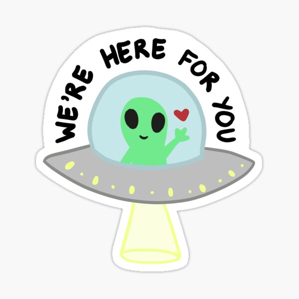 "Alien Buddy" Sticker by MissDerpy | Redbubble