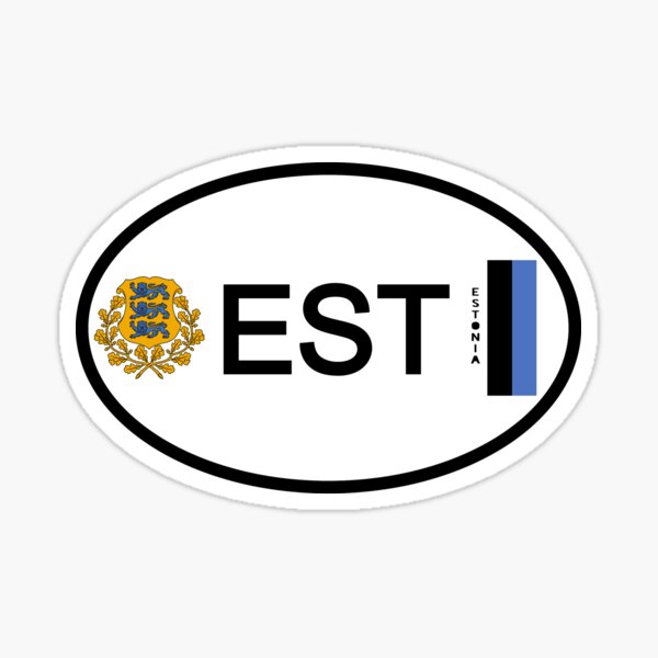 "Estonia Country code vehicle registration " Sticker for Sale by HAKVS ...