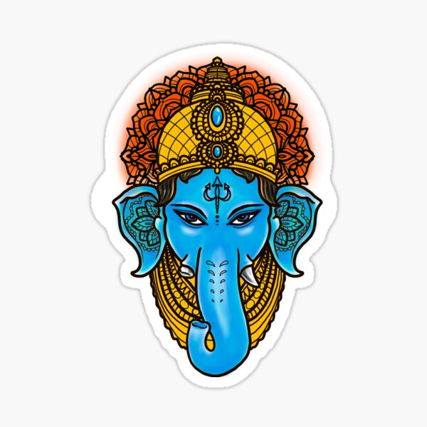 "Lord Ganesh" Sticker by Eccentric108 | Redbubble