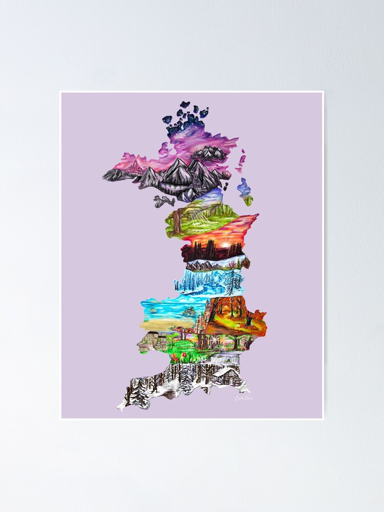 "Prythian - Enhanced Version with Purple Background" Poster by ...