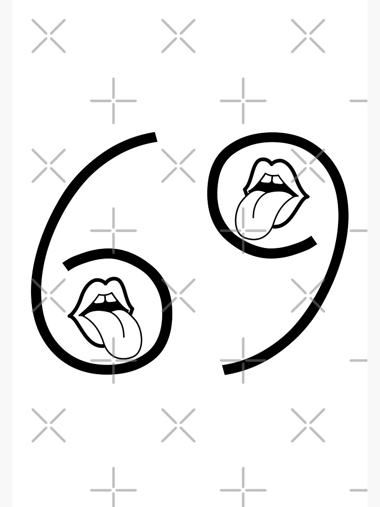 "69 Cartoon - Tongue out and lick" Poster for Sale by MatureShop72 ...