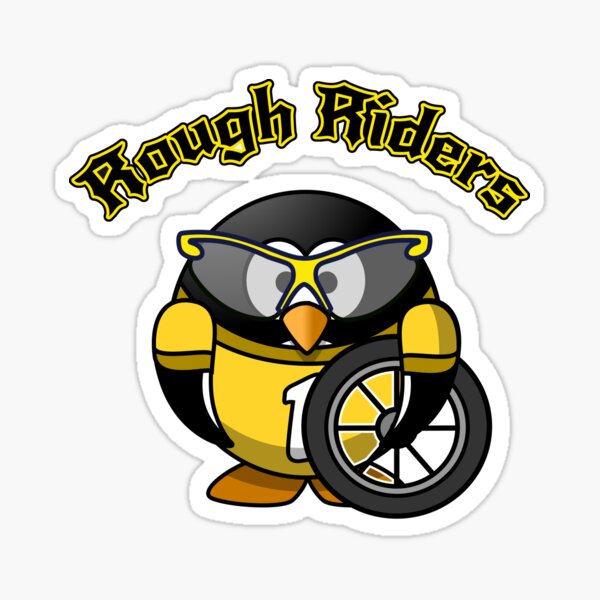 "rough riders - ride hard logo" Sticker for Sale by FunkySunday | Redbubble