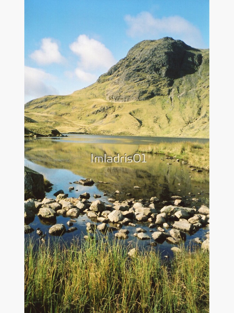 "Stickle Tarn summer reflections, Lake District." Sticker for Sale by ...