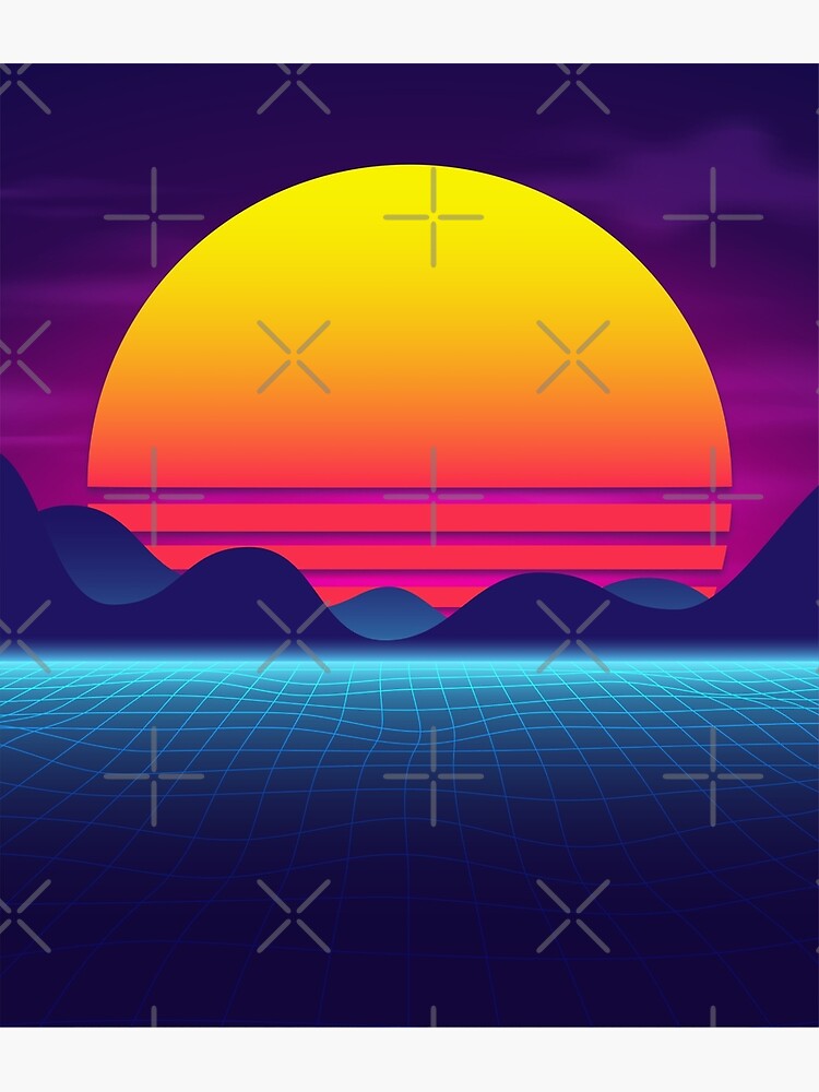 "brilliantly sunset synthwave" Poster by MaiZephyr | Redbubble