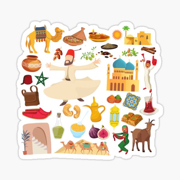 "Morocco Travel Icons" Sticker for Sale by FancyPlanet | Redbubble
