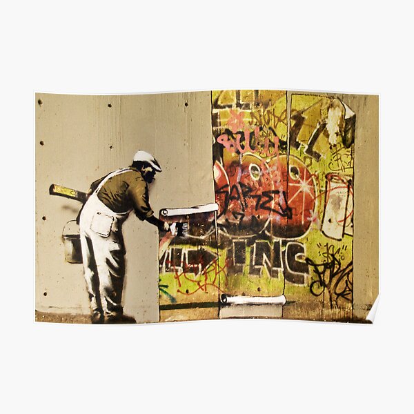 "Banksy blue collar" Poster by Tezwah | Redbubble